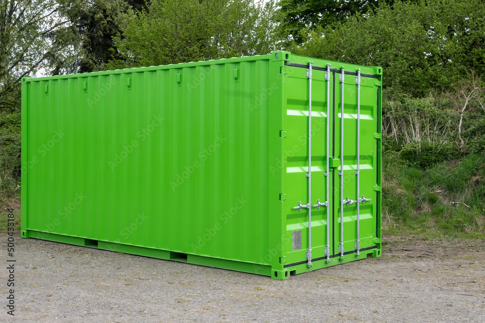 green containers Stock Photo | Adobe Stock