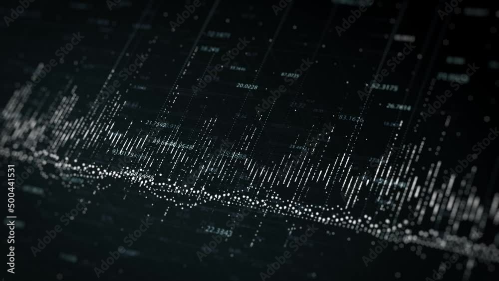 Business And Infographics Stats Market Data Background/ 4k animation of ...
