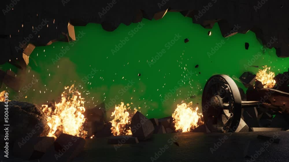 After War With Green Screen Background 4K Stock Video | Adobe Stock