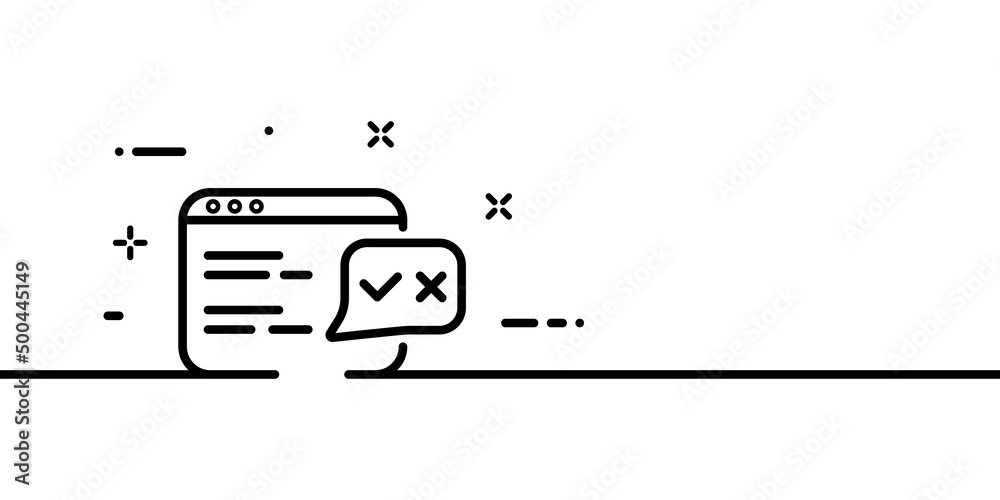 Check mark icon. Website with choise cross or tick. Internet concept ...