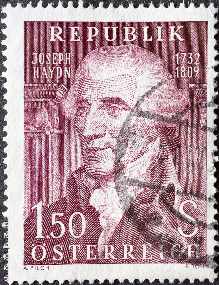 Austria - circa 1959: a postage stamp from Austria, showing a portrait ...