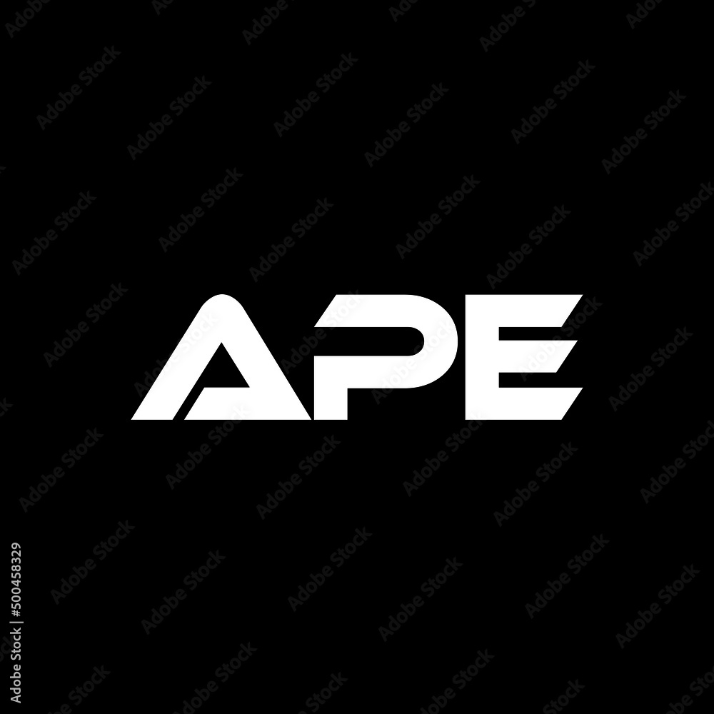 APE letter logo design with black background in illustrator, vector ...