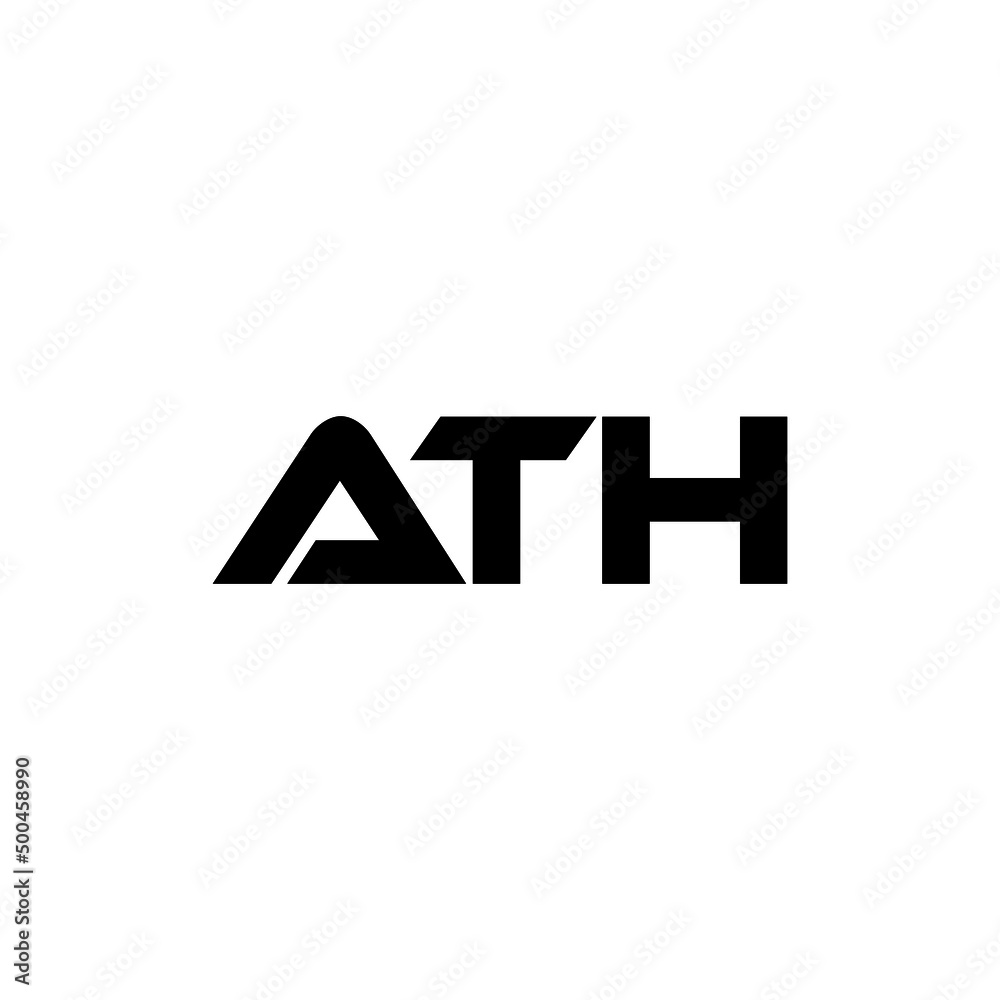 ATH letter logo design with white background in illustrator, vector ...