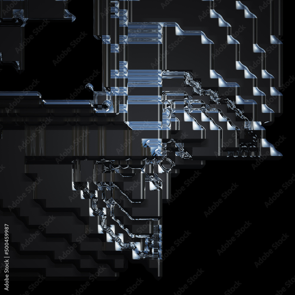 3d rendering voxel background illustration in futuristic style Stock ...