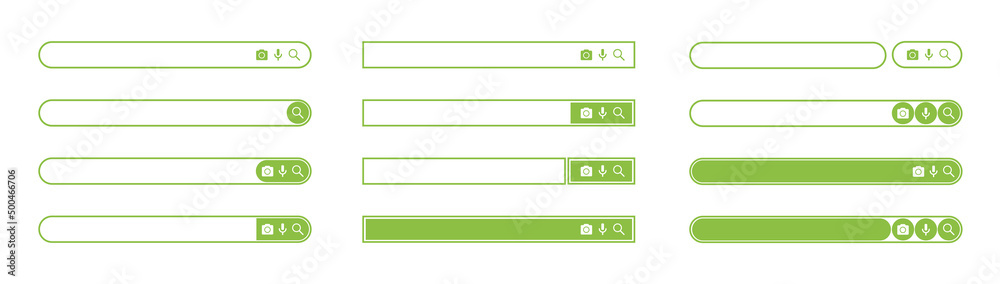 Search bar design element. Search bar for website and user interface, mobile apps. vector ...