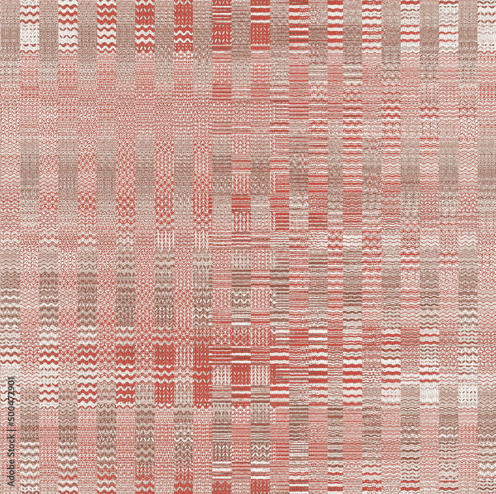 Natural geometric seamless weaving fabric stripes tweed pattern design ...