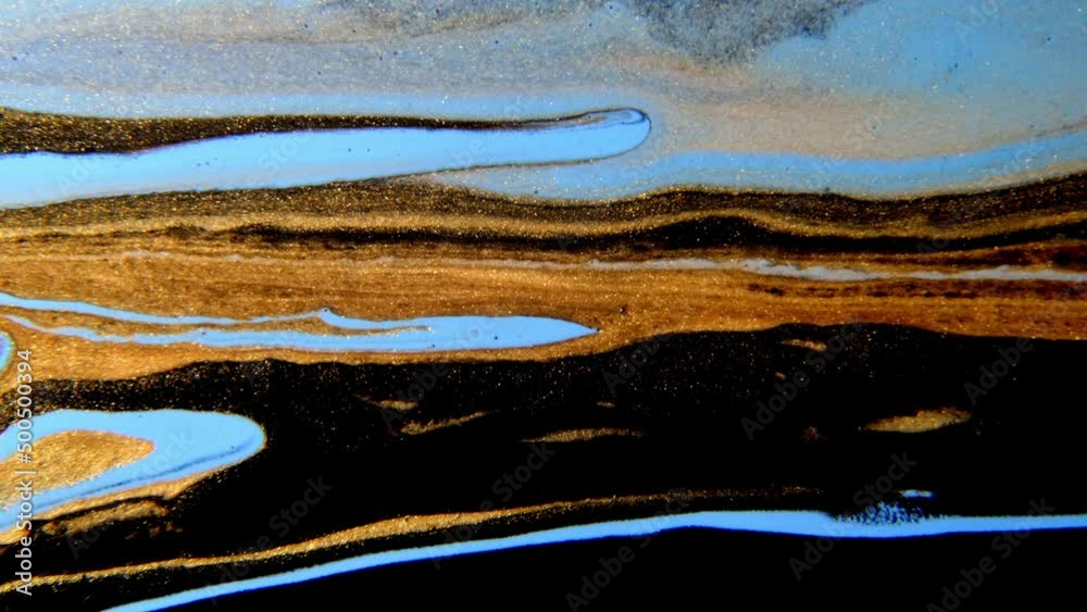 Fluid art drawing video flowing effect. Liquid paint mixing artwork ...