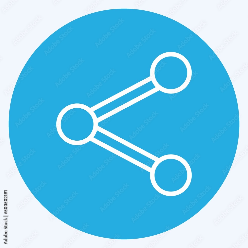 Icon Sharing. suitable for web interface symbol. blue eyes style ...