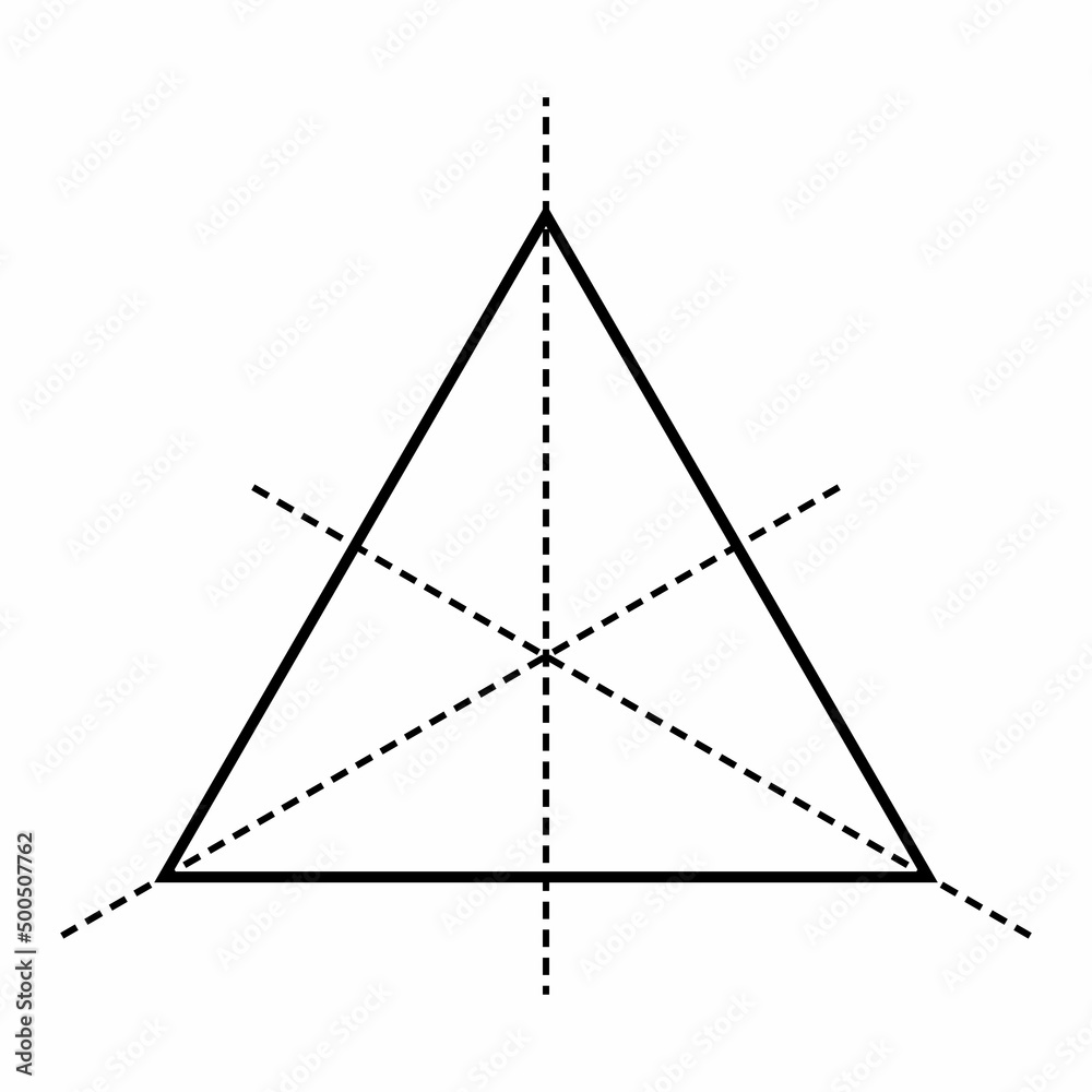 Póster three lines of symmetry of equilateral triangle – Cuadro para ...