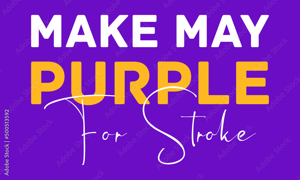Make May Purple. Vector banner, poster, card and background for annual ...