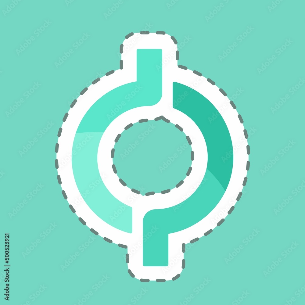 Sticker line cut Open Connection. suitable for Community symbol. simple ...