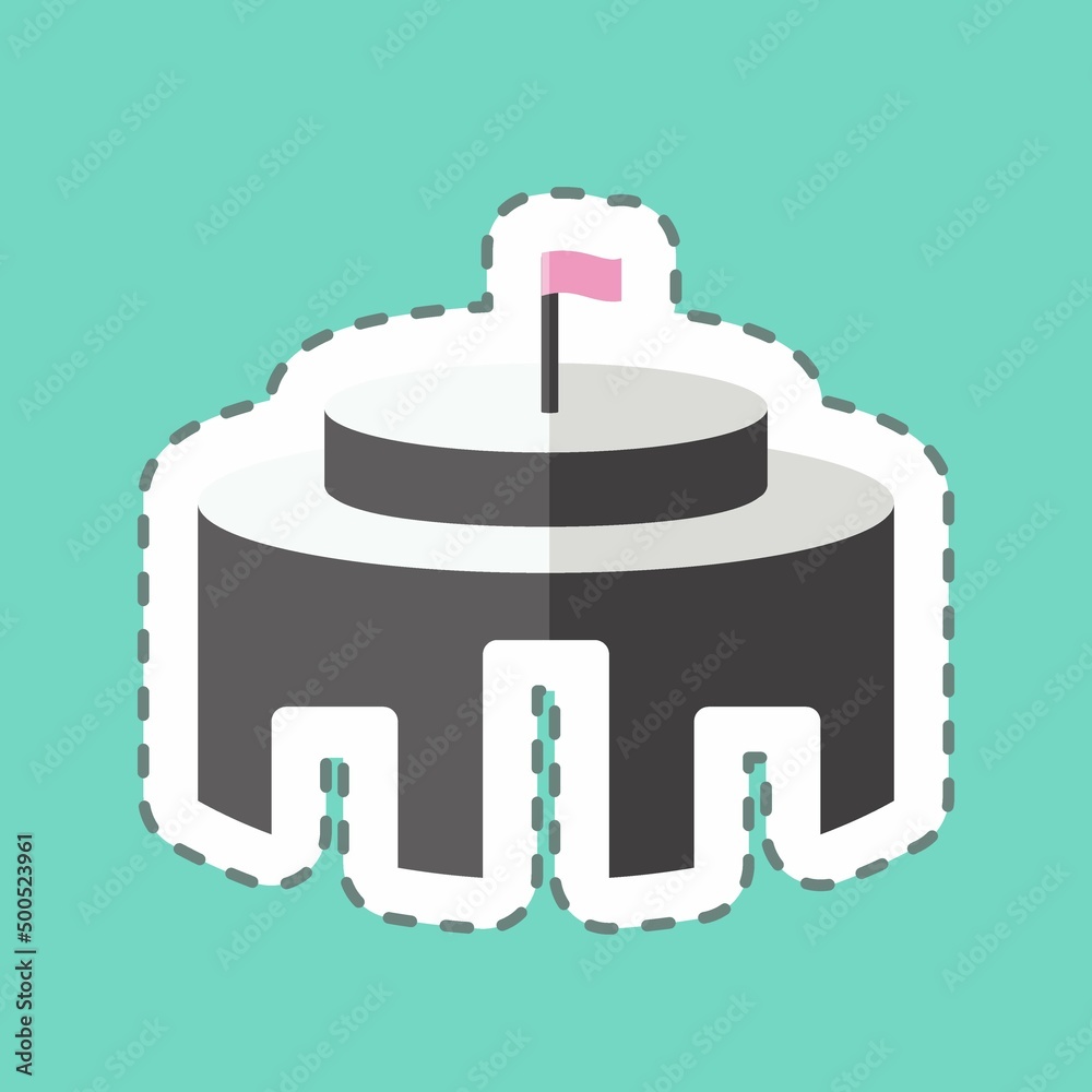 Sticker line cut Diplomatic Building. suitable for Community symbol ...