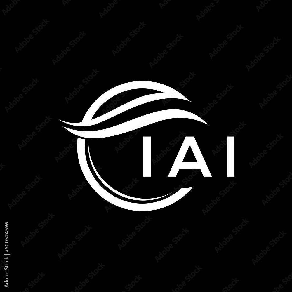 IAI letter logo design on black background. IAI creative initials ...