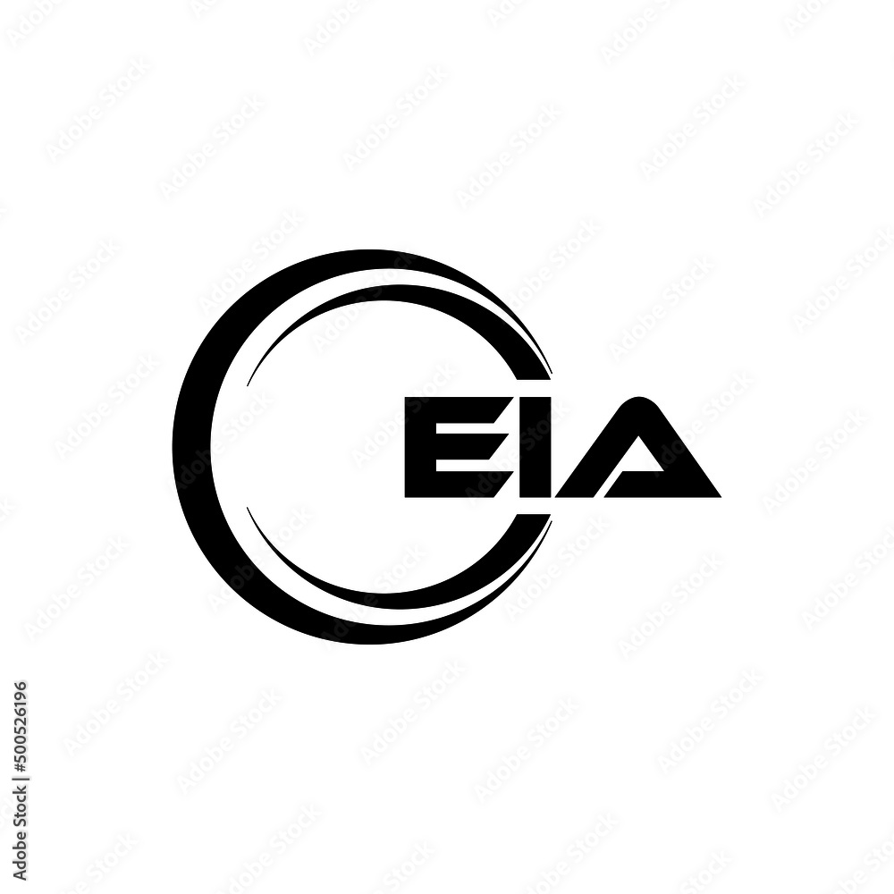 EIA letter logo design with white background in illustrator, vector ...