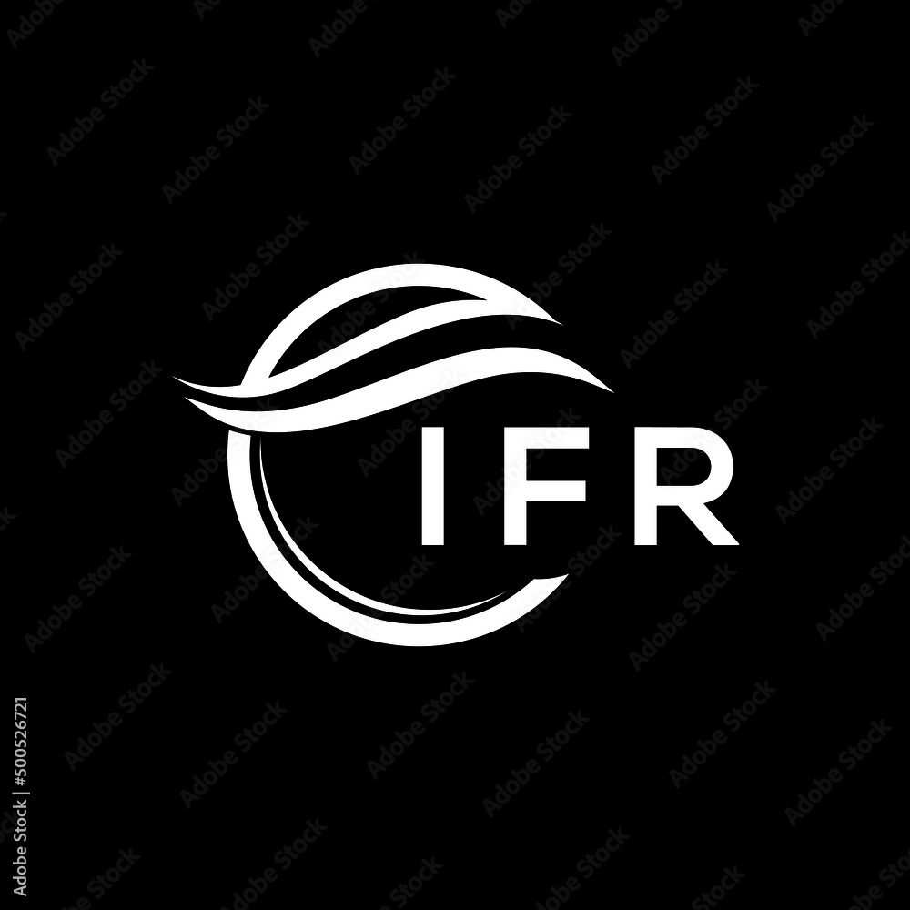 IFR letter logo design on black background. IFR creative initials ...