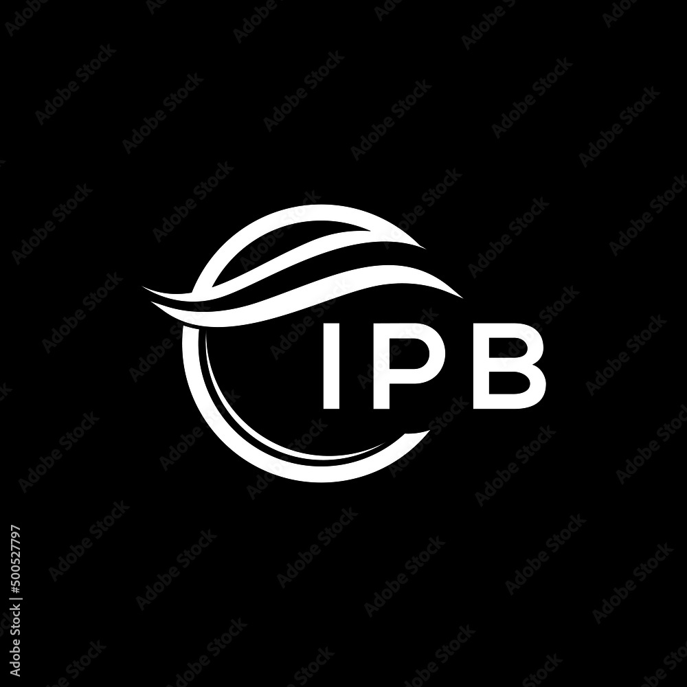 IPB letter logo design on black background. IPB creative initials ...