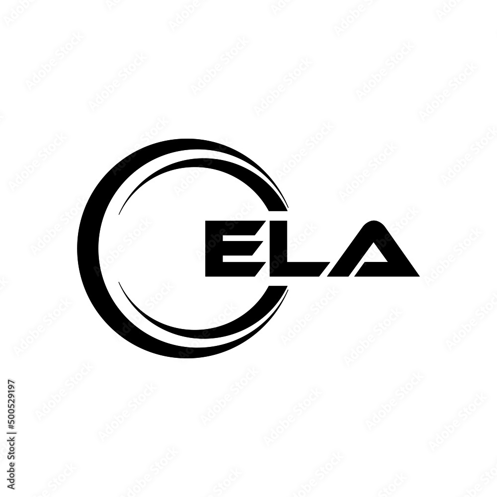 ELA letter logo design with white background in illustrator, vector ...