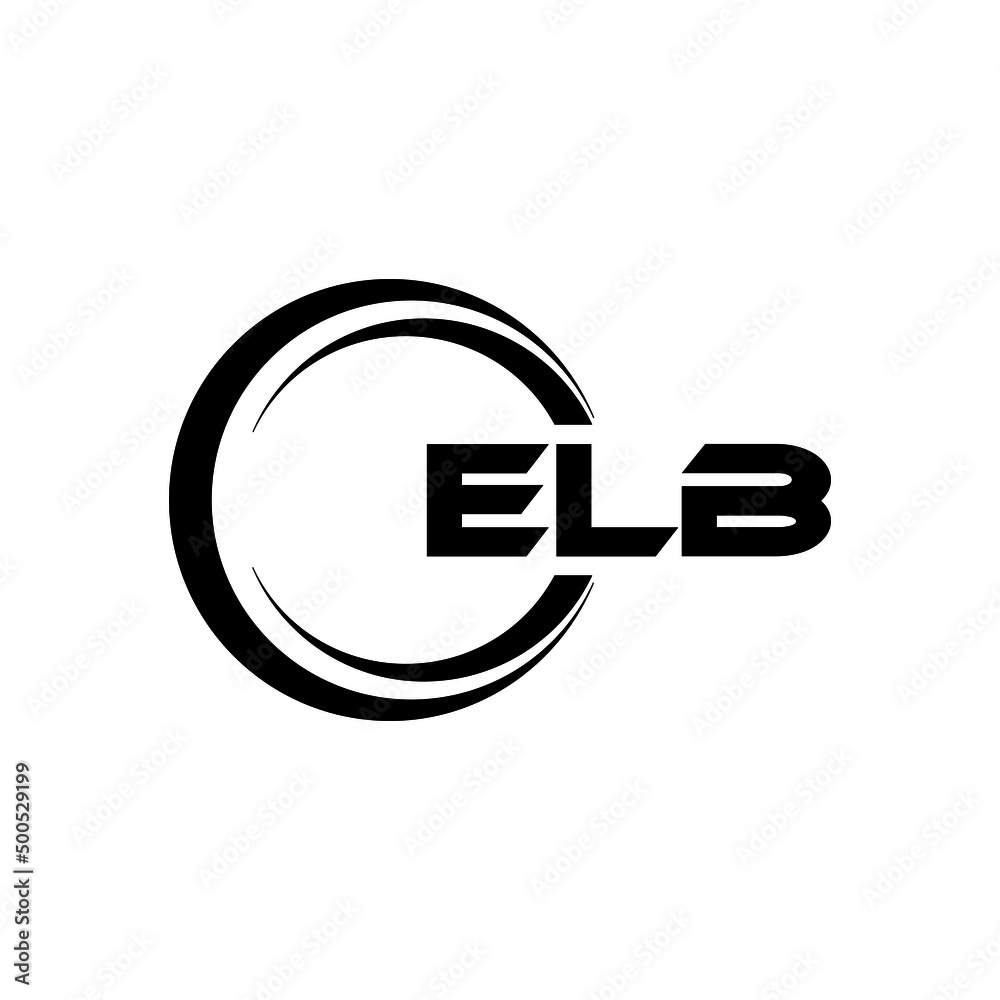 ELB letter logo design with white background in illustrator, vector ...