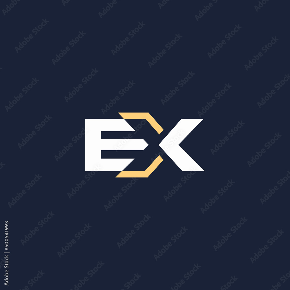 initial letter EX logo monogram Stock Vector | Adobe Stock