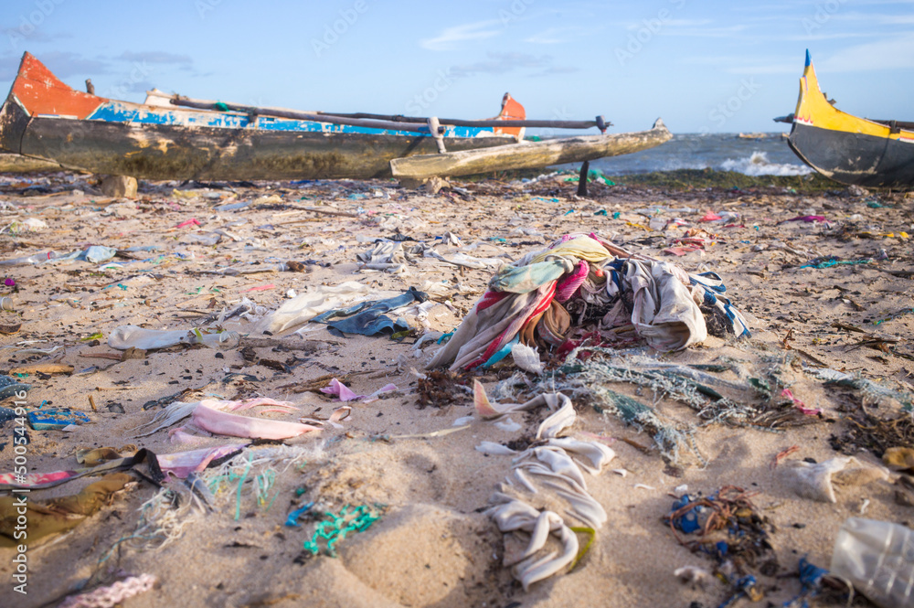 plastic pollution in Madagascar Stock Photo | Adobe Stock