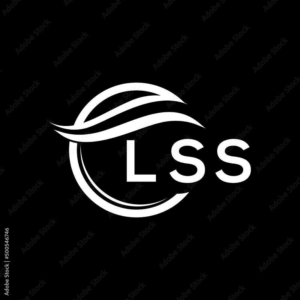 LSS letter logo design on black background. LSS creative initials ...