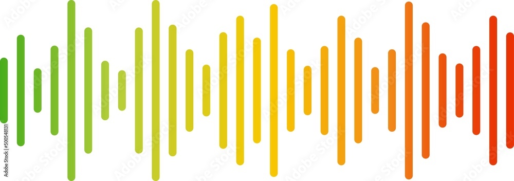 Rainbow sound wave icon vector illustration Stock Vector | Adobe Stock