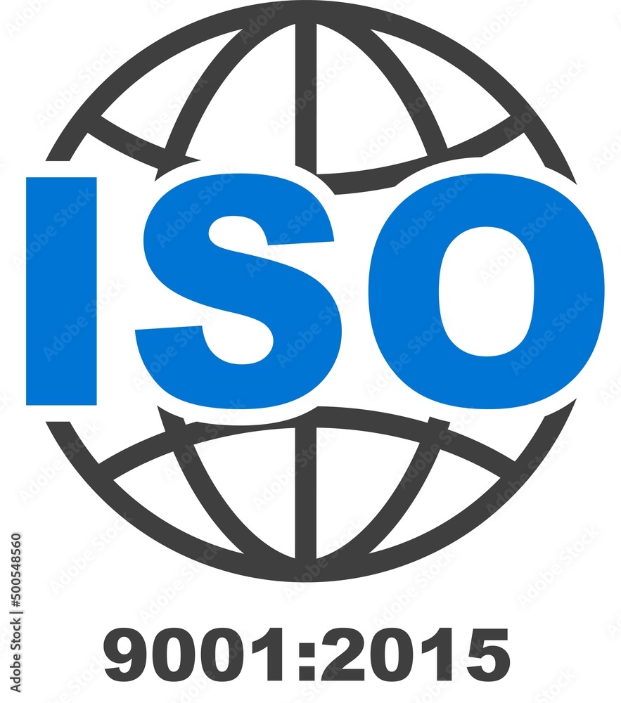 ISO certificate icon badge, standard sign vector symbol design Stock ...