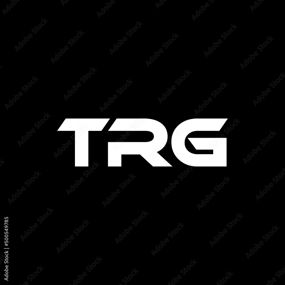 TRG letter logo design with black background in illustrator, vector ...