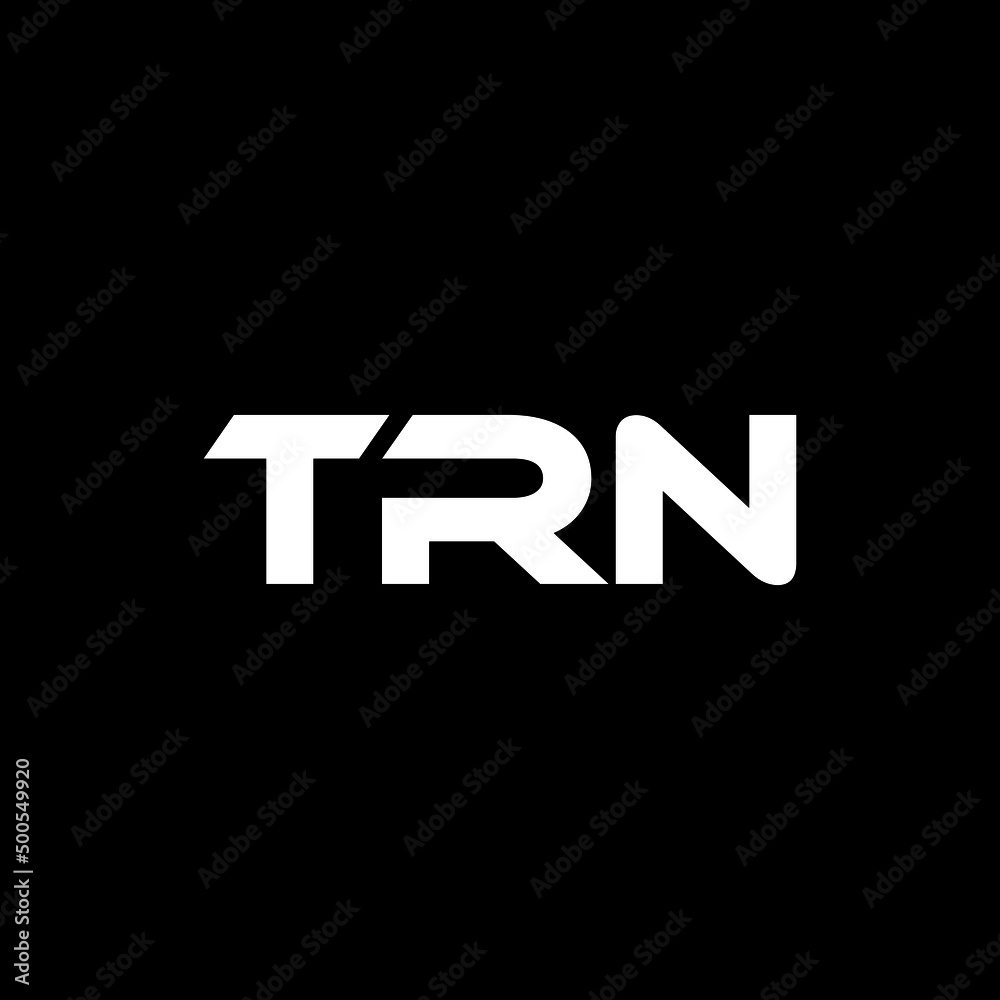 TRN letter logo design with black background in illustrator, vector ...