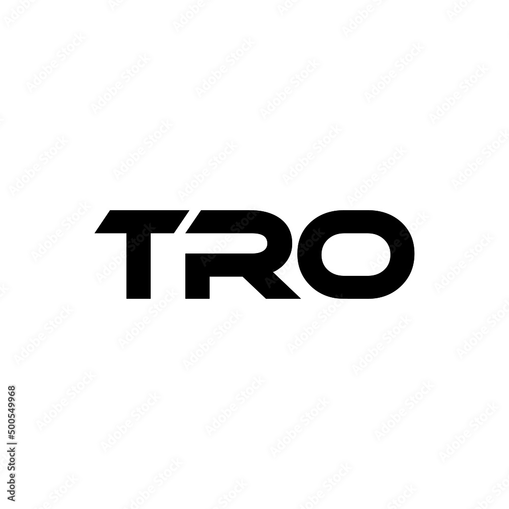 TRO letter logo design with white background in illustrator, vector ...