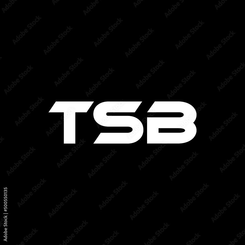 TSB letter logo design with black background in illustrator, vector ...