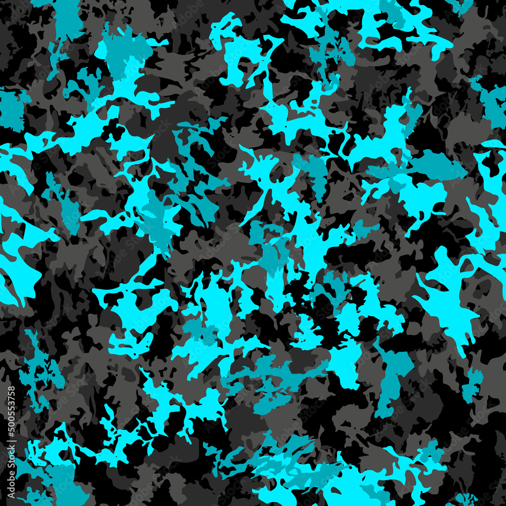 Vector camouflage seamless pattern. Abstract hunting military camo ...