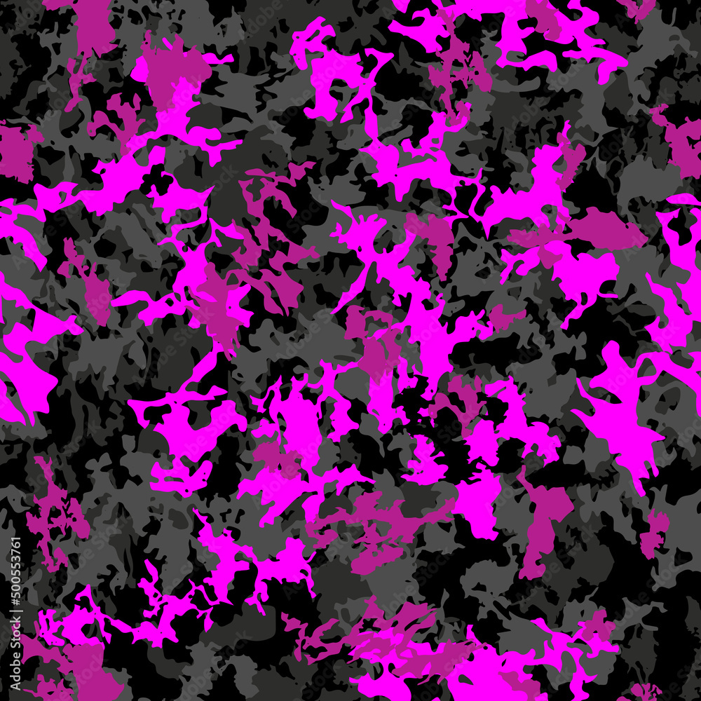 Vector camouflage seamless pattern. Abstract hunting military camo ...