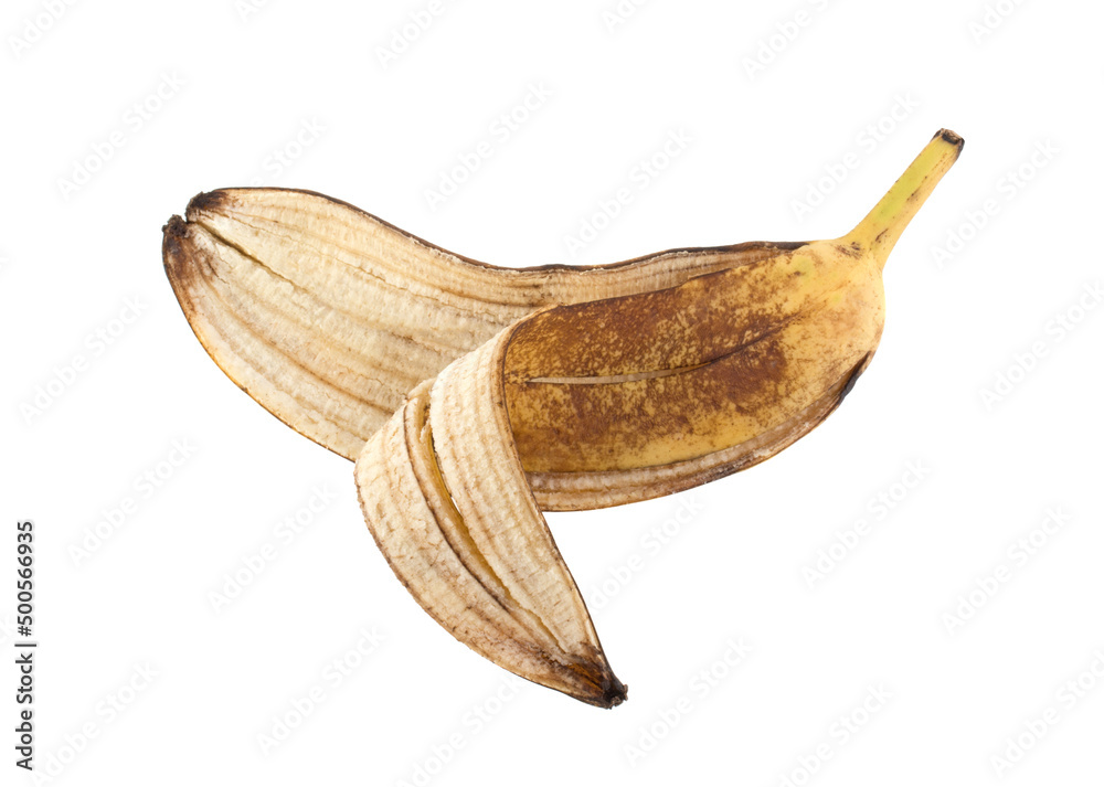 banana peel isolated on white background Stock Photo | Adobe Stock