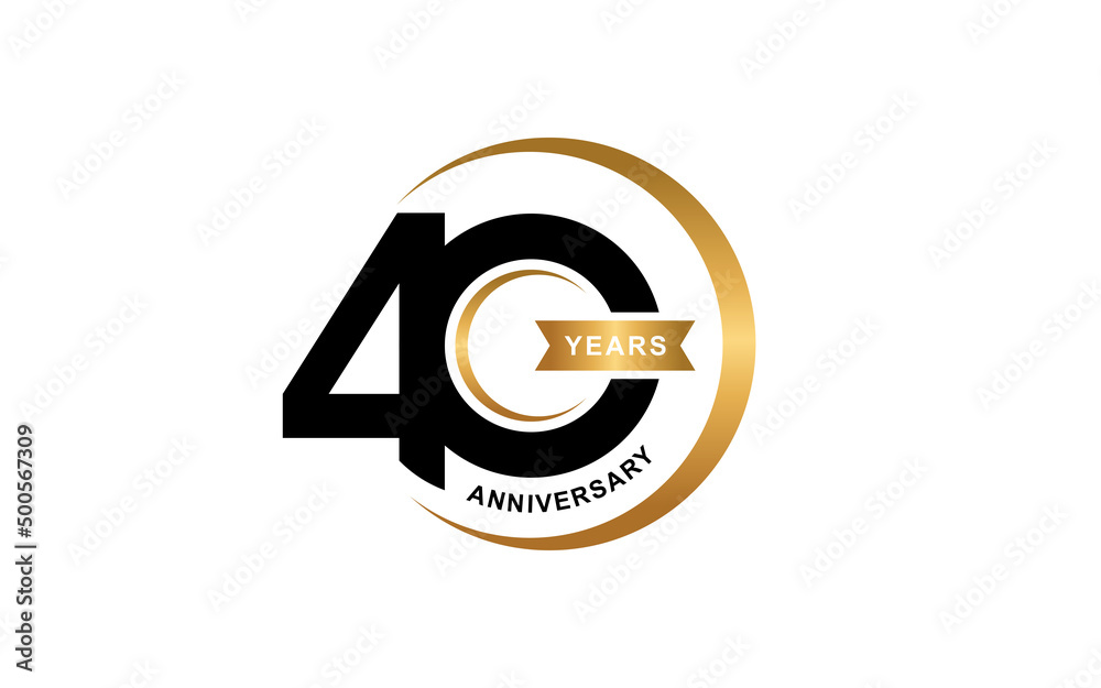 Illustration vector graphic of 40 years, Forty years celebrating anniversary logo design ...