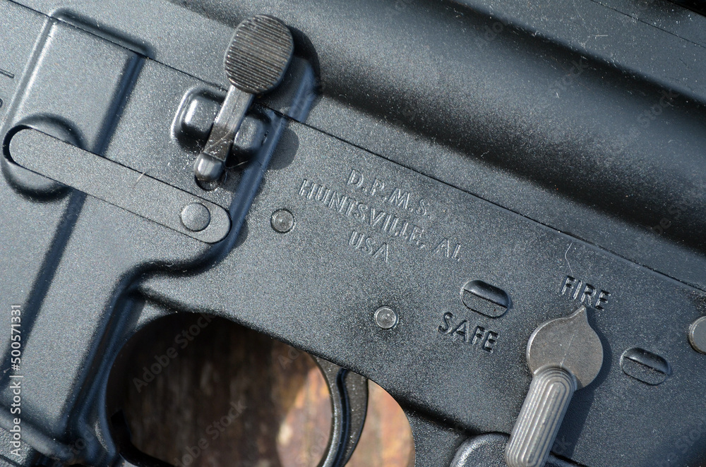 AR-15 assault rifle. Kiev,Ukraine. April 21, 2022. Stock Photo | Adobe ...