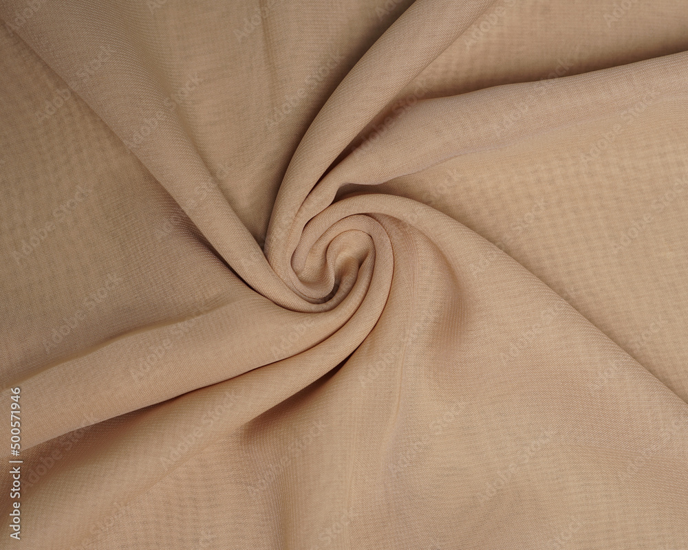 The texture of the hijab fabric when shaped like waves. Looks beautiful ...