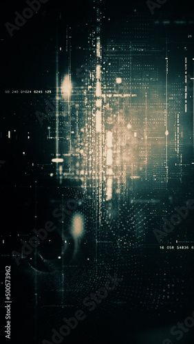Plakat Vertical screen Format : Futuristic abstract de-focus Metaverse ...