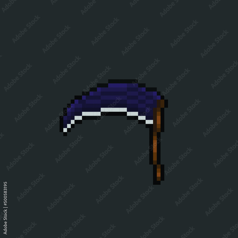 death scythe weapon in pixel art style Stock Vector | Adobe Stock