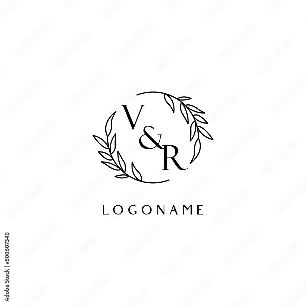 Letter VR monogram logo design inspiration, creative and elegant ...
