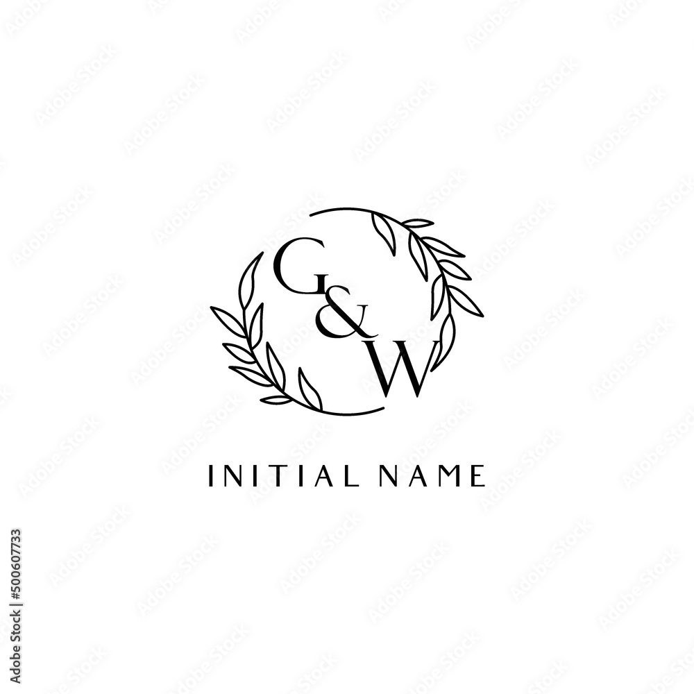 Letter GW monogram logo design inspiration, creative and elegant ...