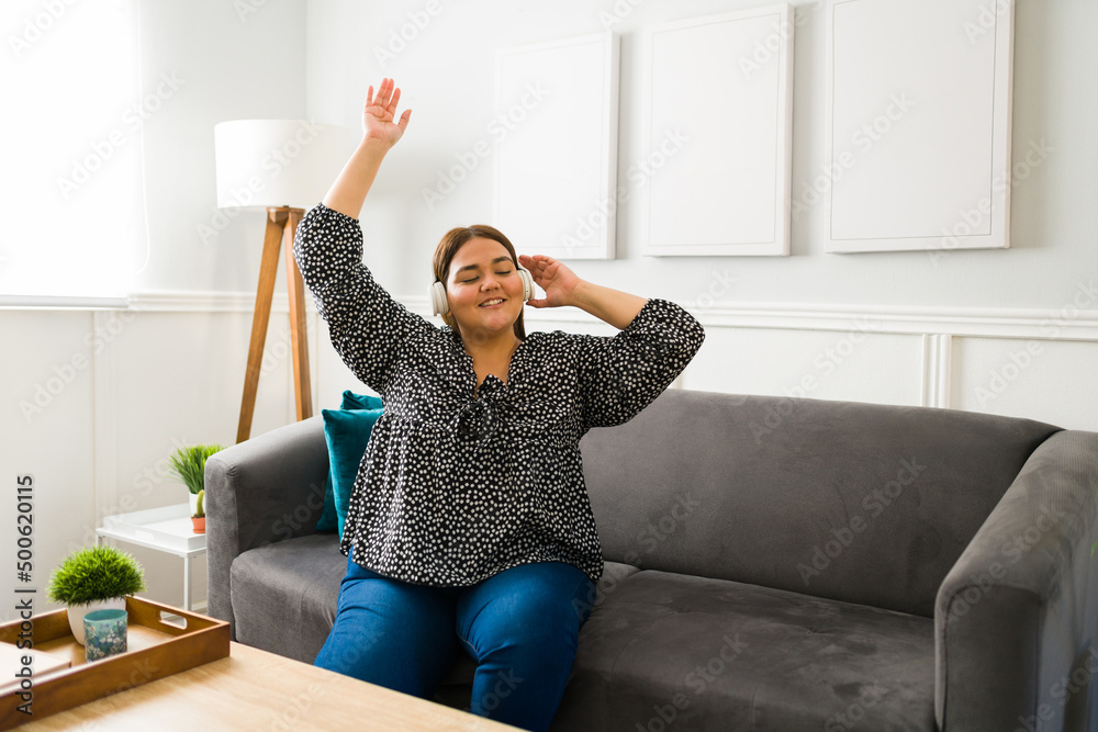Relaxed plus size woman on a leisure day Stock Photo | Adobe Stock Relaxed plus size woman on a leisure day Stock Photo | Adobe Stock