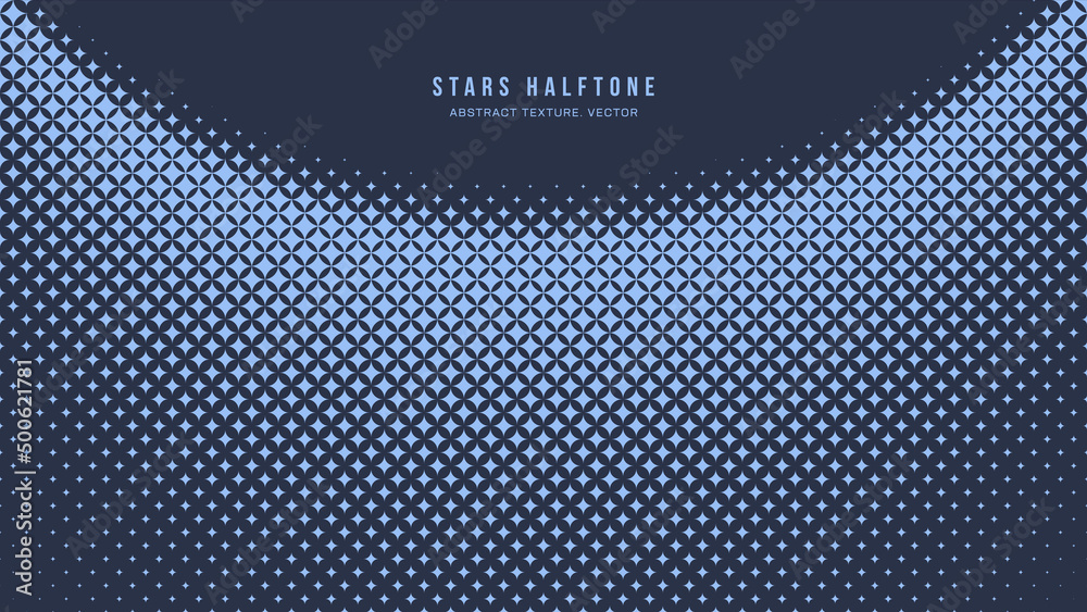 Stars Halftone Pattern Vector Checkered Star Shapes Semi Circle Smooth ...