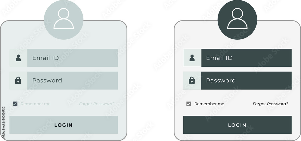 modern login page design template Stock Vector | Adobe Stock