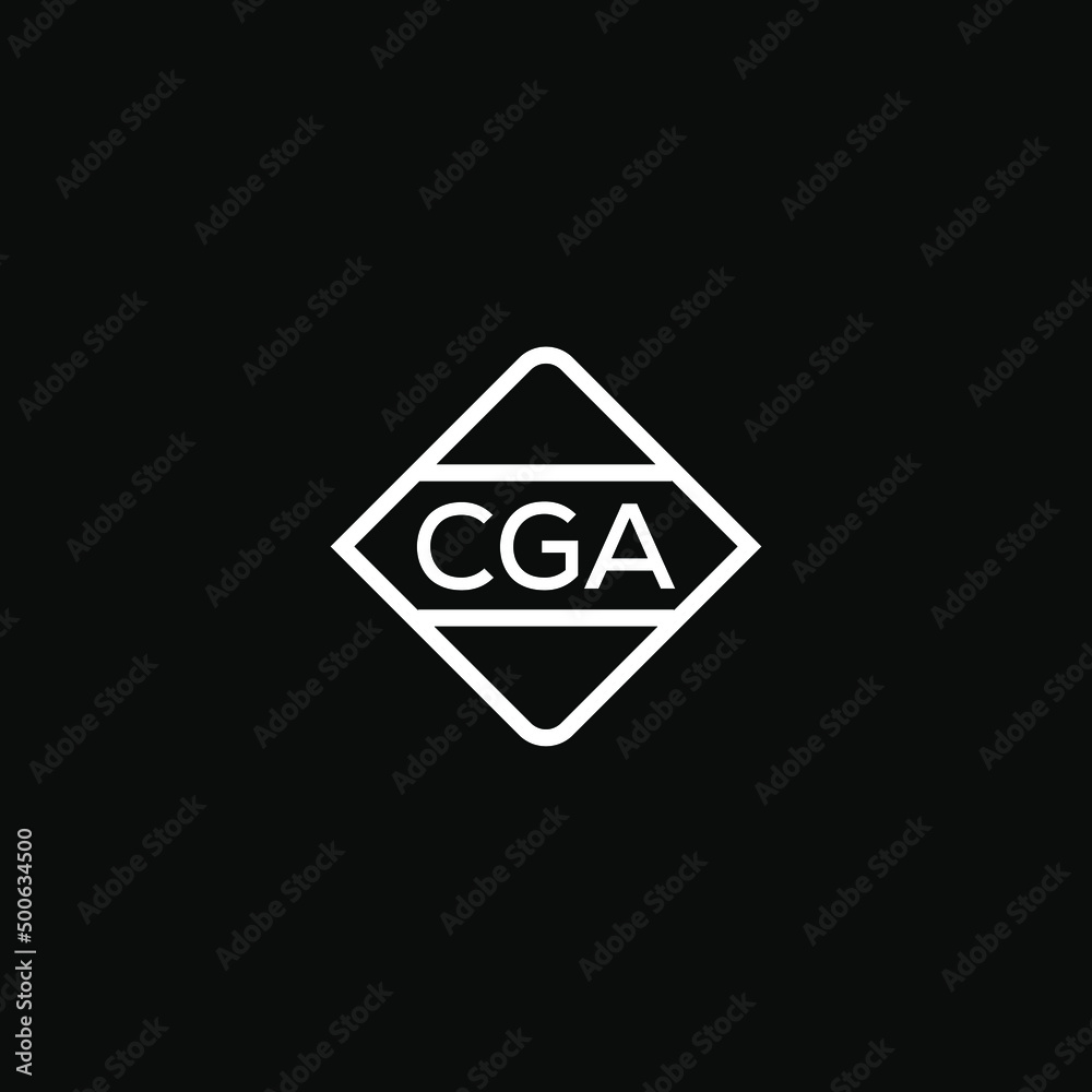 CGA letter design for logo and icon.CGA monogram logo.vector ...