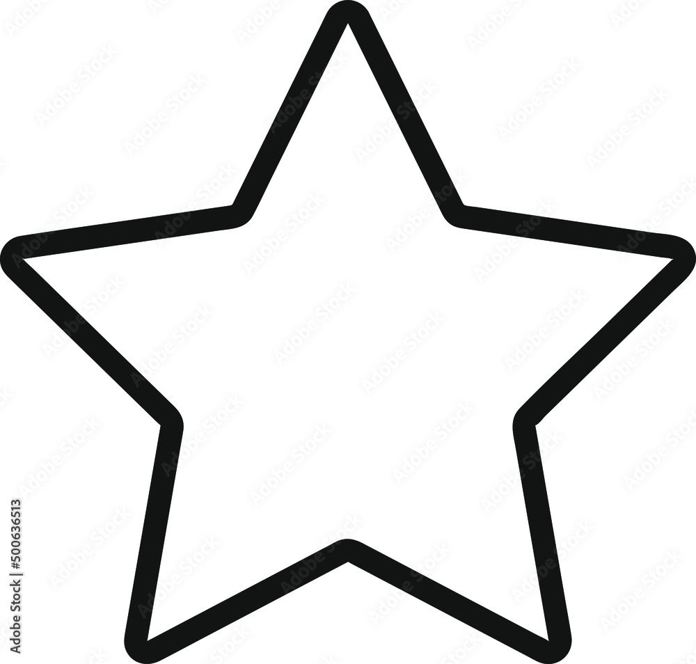 Vector icon of star for saving wishes; The editable illustration of ...