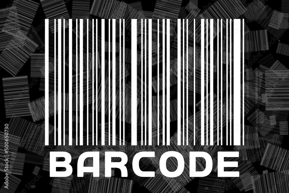 Barcode abstract art design in black and white colors. Used as a ...