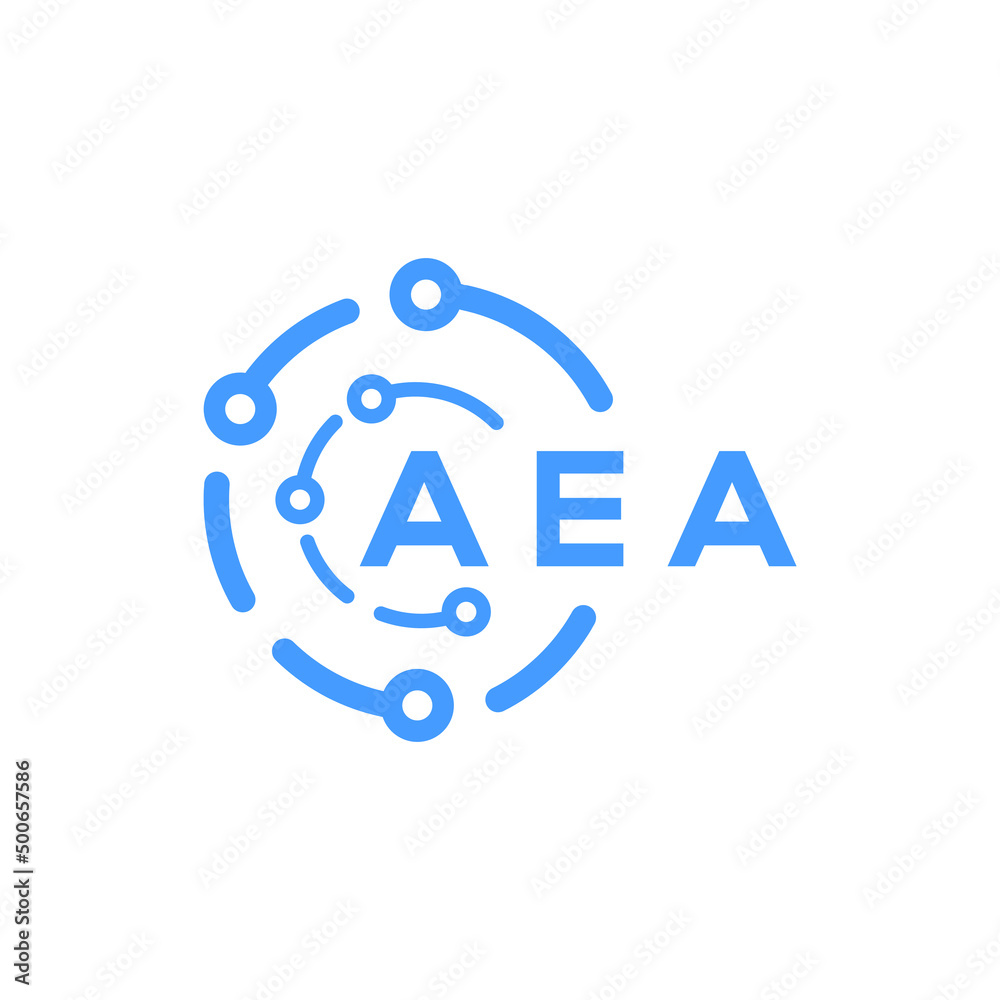 AEA letter technology logo design on white background. AEA creative ...