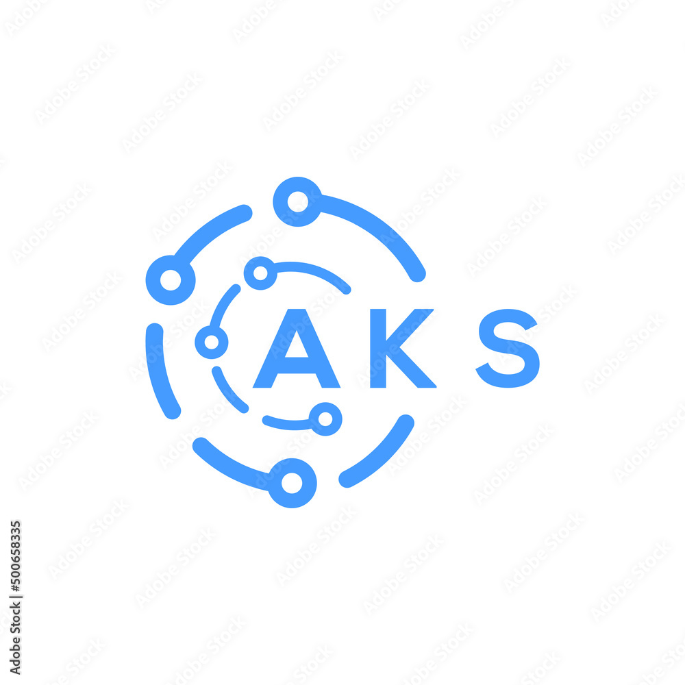 AKS letter technology logo design on white background. AKS creative ...