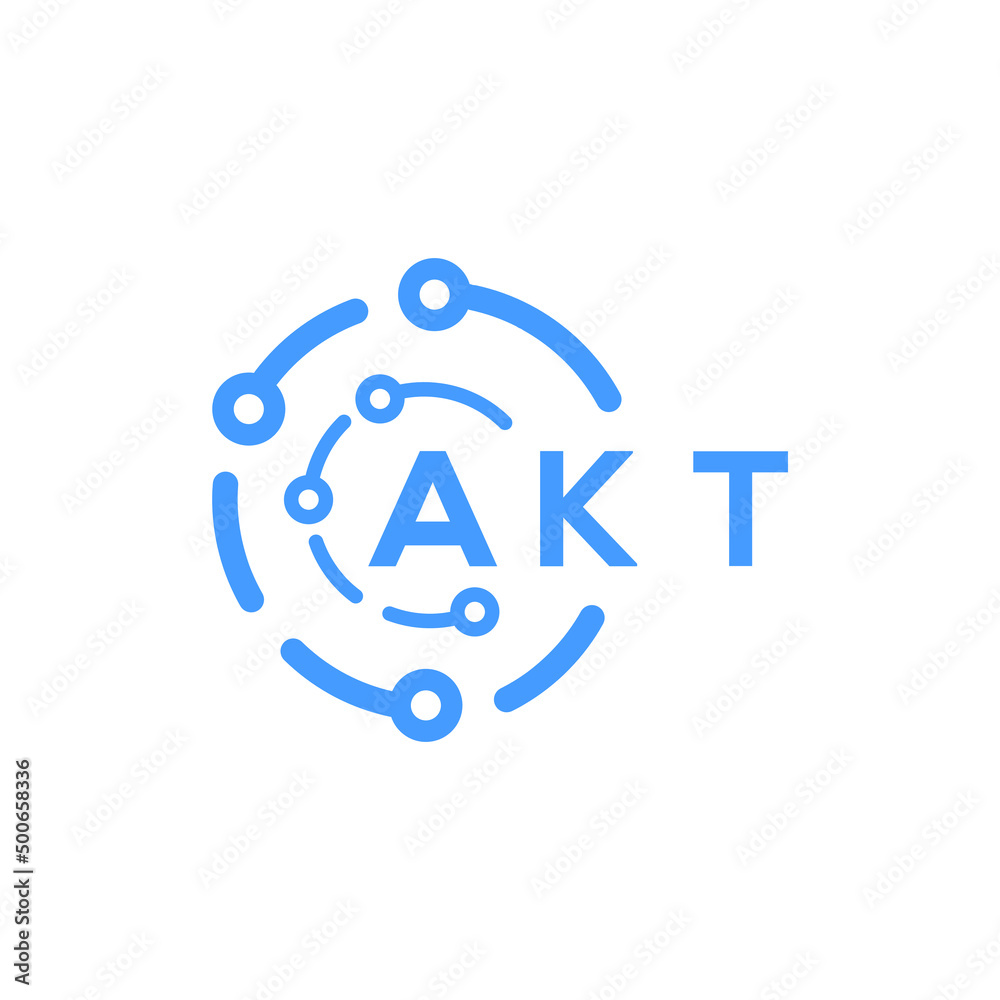 AKT letter technology logo design on white background. AKT creative ...